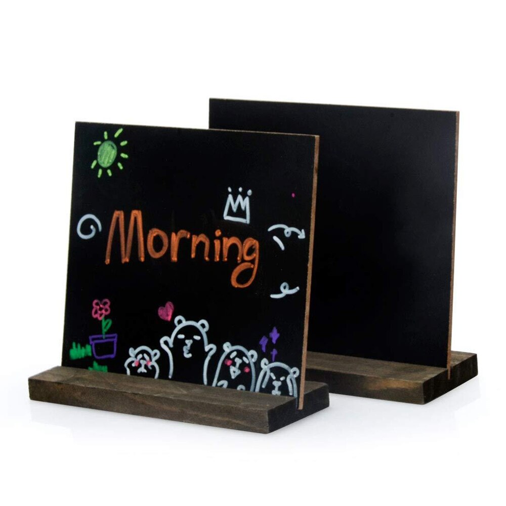 4PCS Mini Wooden Blackboards Chalkboards Message B... – Grandado