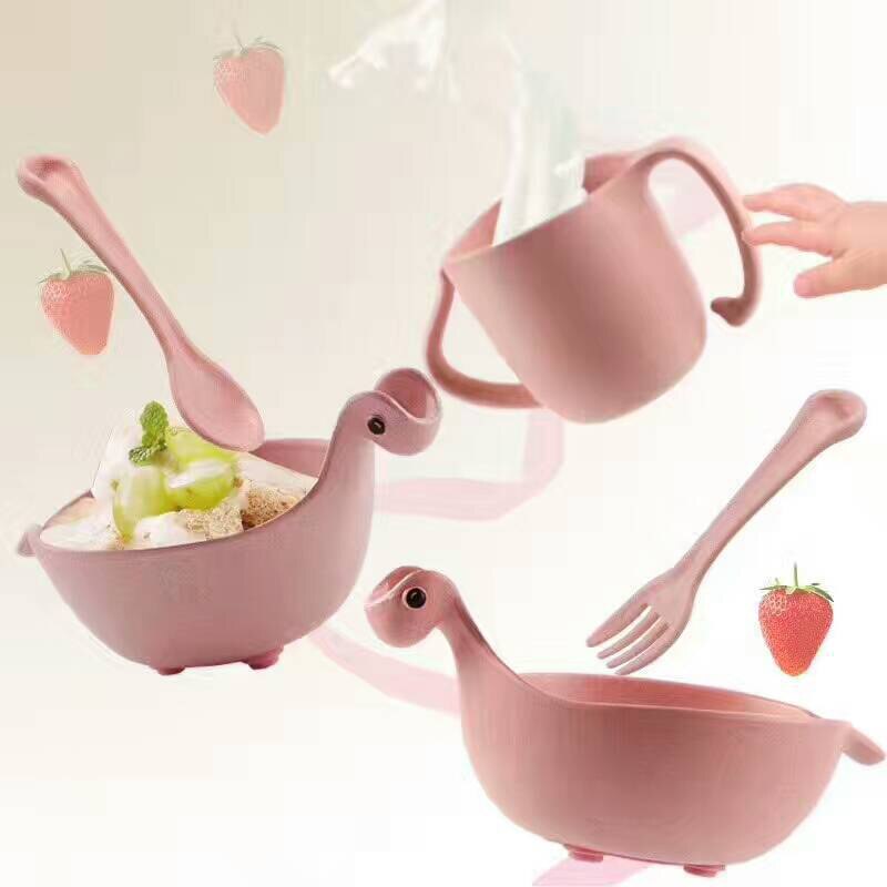 5 Pcs/Set Children Baby Bamboo Tableware Feeding D... – Grandado