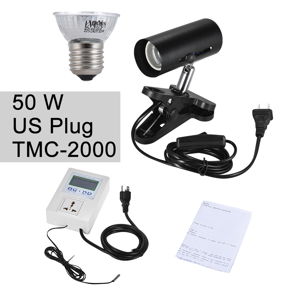 3 stk / sett 50w pet basking lampe pære og holder ... – Vicedeal