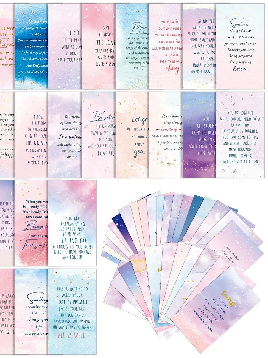 60pcs Starry Sky Fantasy Series Uplifting Positive... – Vicedeal