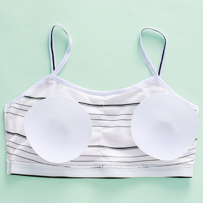 2Pcs Girl Bra Pure Color Wave Point 7-15 Years Old... – Grandado