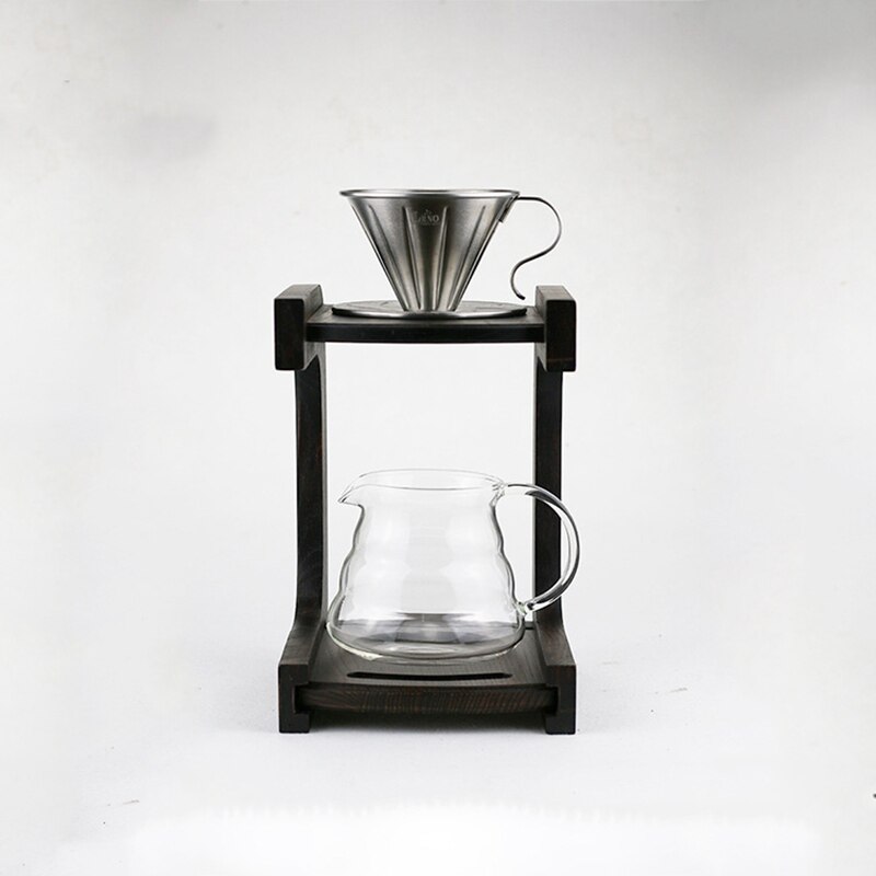Manual Pour Over Drip Coffee Filter Cup Wood Brack... – Vicedeal