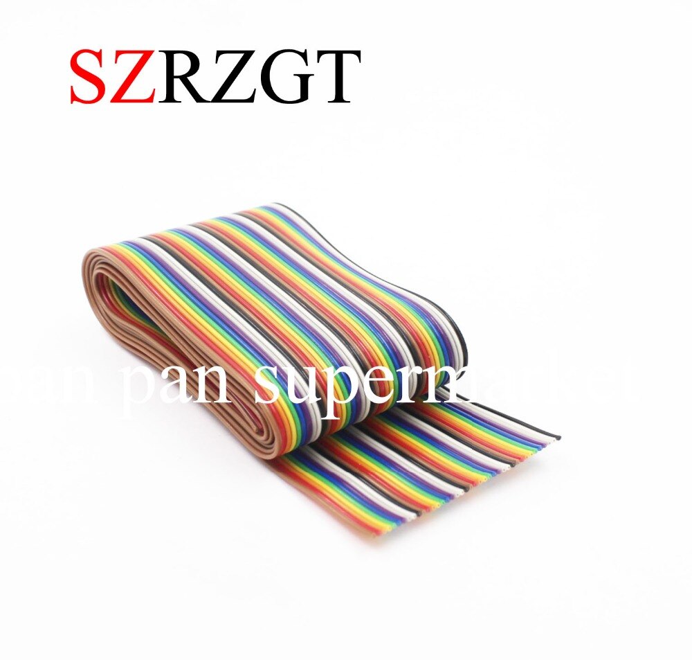 1 Mt 3.3ft Flachkabel 40 Stift Regenbogen Band IDC... – Grandado