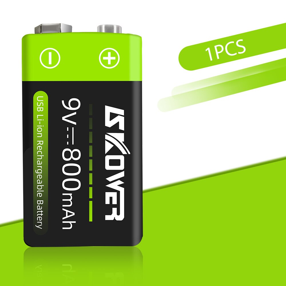 SKOWER 9V 800mAh Micro USB 6F22 9V Li-ion Recharge... – Vicedeal
