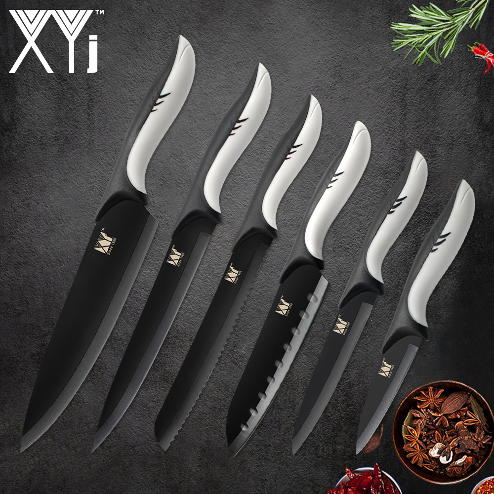 XYj Stainless Steel Kitchen Knives 6pcs Dolphin Ha... – Vicedeal