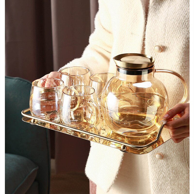 Glass Tea Cup Pot Set Borosilicate Heat-resistant ... – Grandado