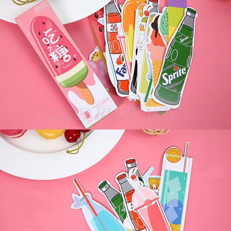 30PCS/box Cute Kawaii candy Bookmarks Paper Clip F... – Grandado