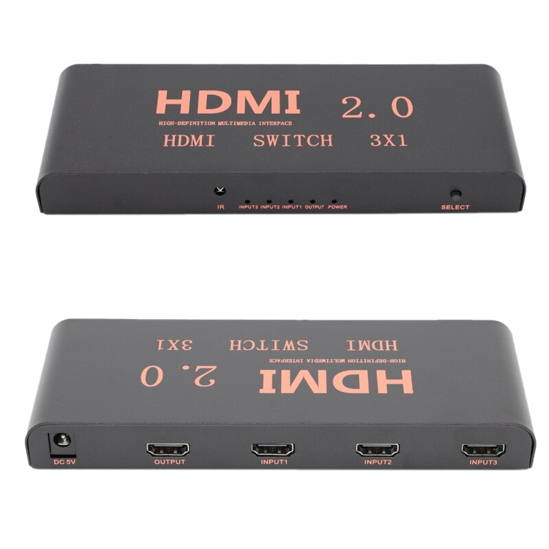 3 in 1 Out 2.0 Switcher 4K60HZ HD Switcher Support... – Grandado