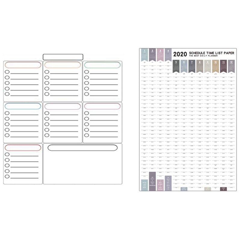 Agenda 365 Dagen Papier Muur Kalender Dagelijkse P... – Grandado