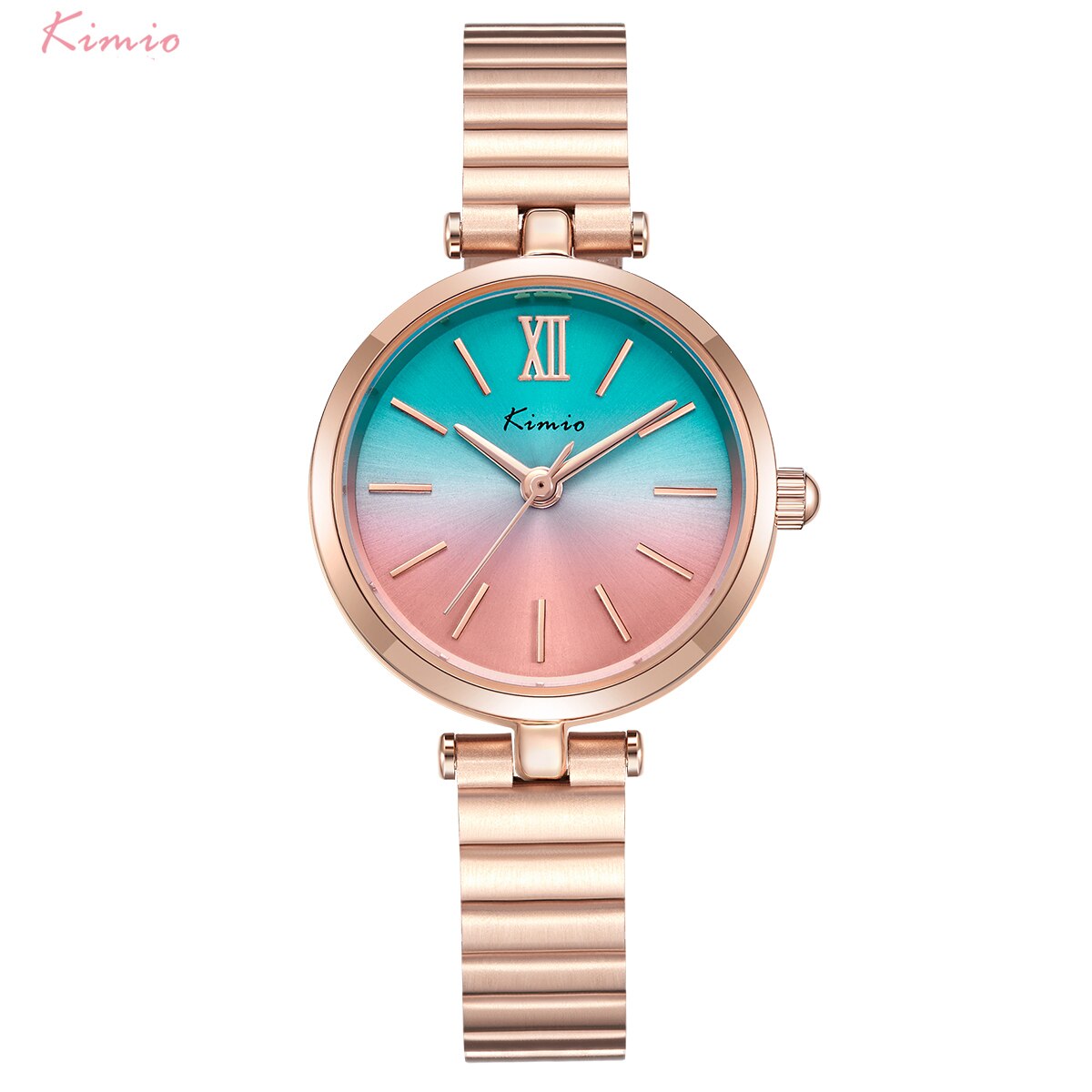 KIMIO Gradient Color Quartz Watch Rose Gold Simple... – Vicedeal
