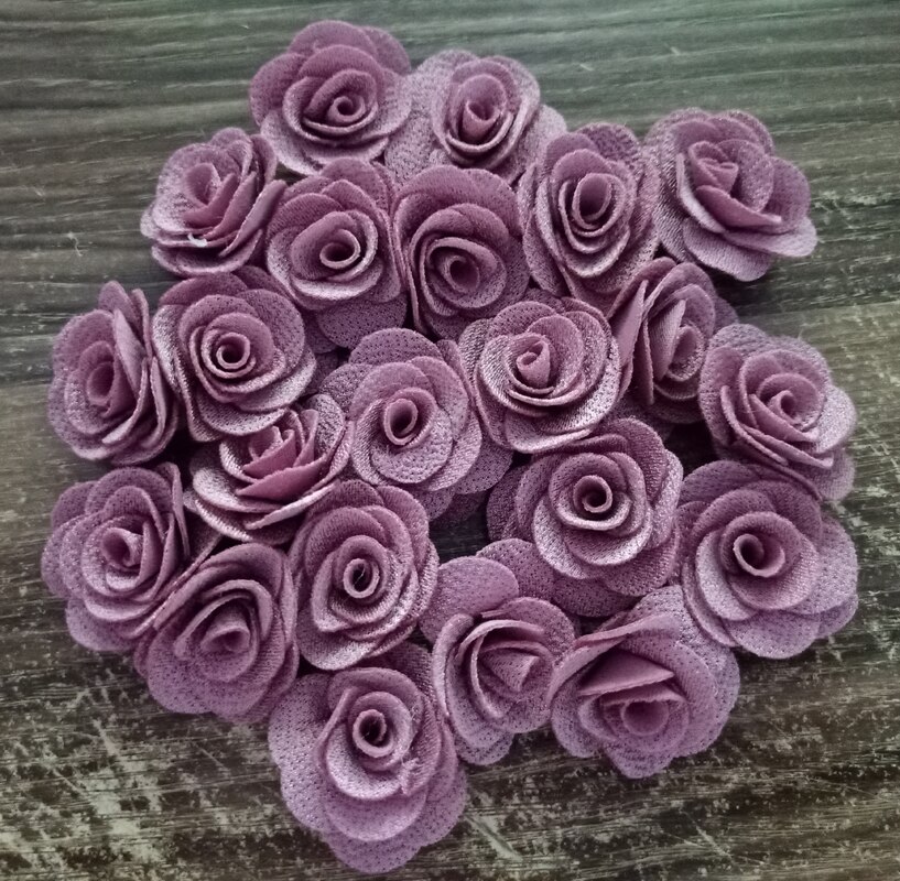 20Pieces/Bag Pink Purple Rose Flowers Handmade 3.5... – Grandado