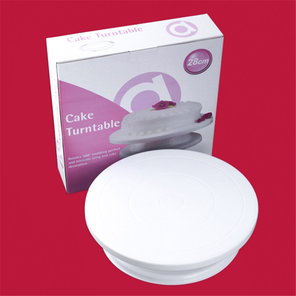 Rotary table White Plastic 28 cm Turnable Rotating... – Grandado