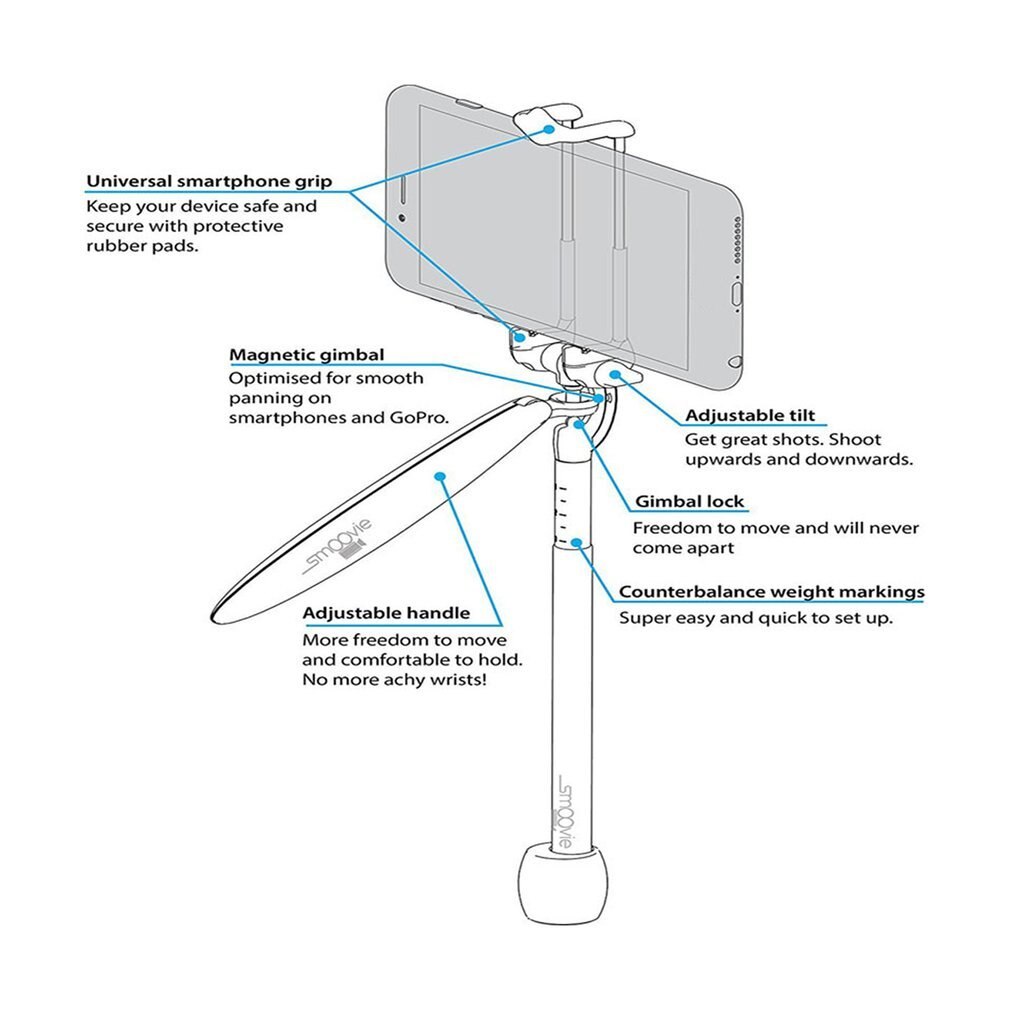 Mini Estabilizador Steadycam Handheld Gimbal Porta... – Grandado