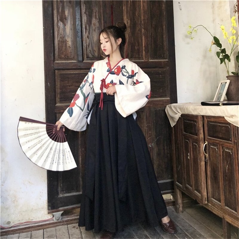 Japanese Style Woman Kimono Summer Floral Haori Gi... – Grandado