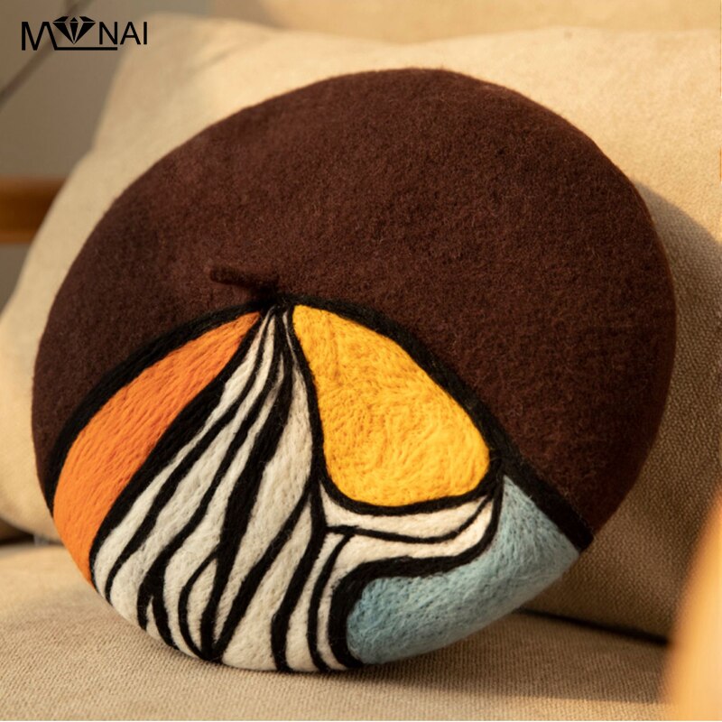 Hat Novelty Handmade Wool Felt Starry Night Beret ... – Grandado