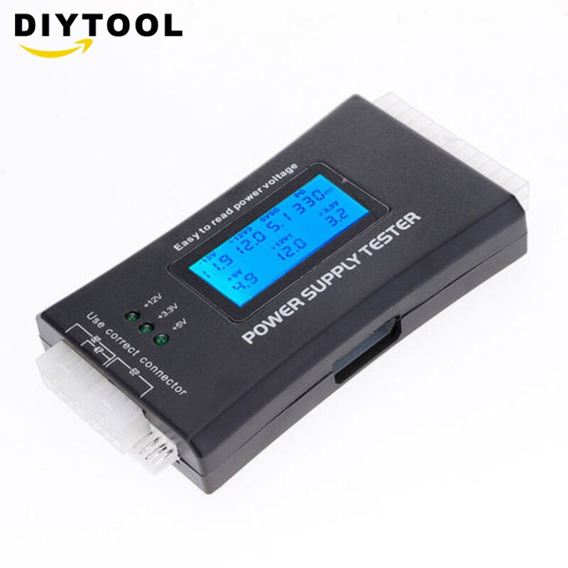 Digital LCD Power Supply Tester Computer 20/24 Pin... – Grandado