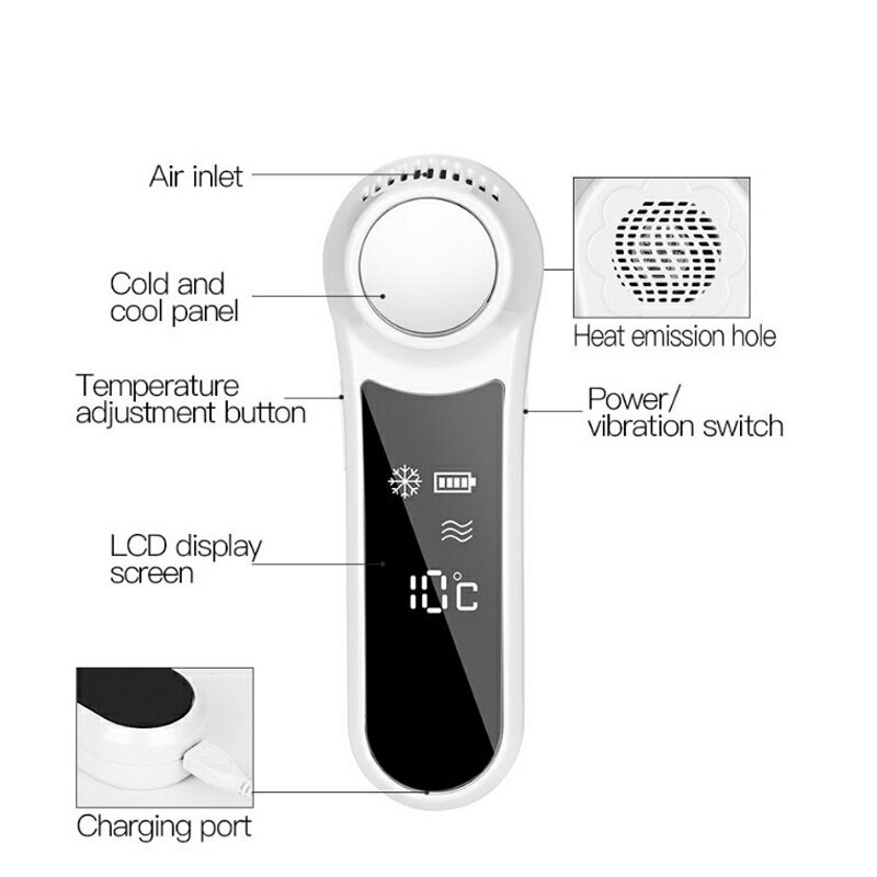 Electric Cold Face Skin Tighten Lifting Massager T... – Grandado