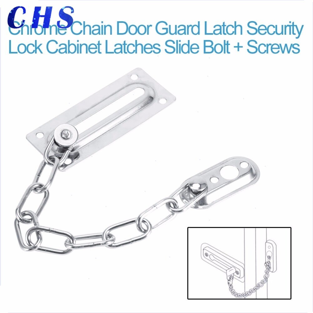 Sliding Door Lock Chrome Door Lock Chain Bolt Safe... – Vicedeal
