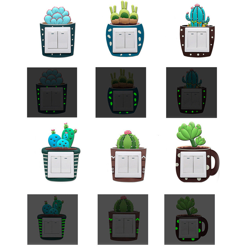 3D Light Switch Luminous Stickers Wall Stickers Sw... – Grandado