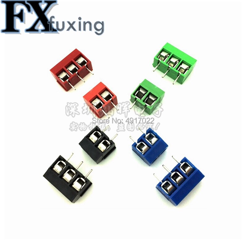 20 PCS KF301- 2P 3P screw 5.0mm terminal block 2 P... – Grandado