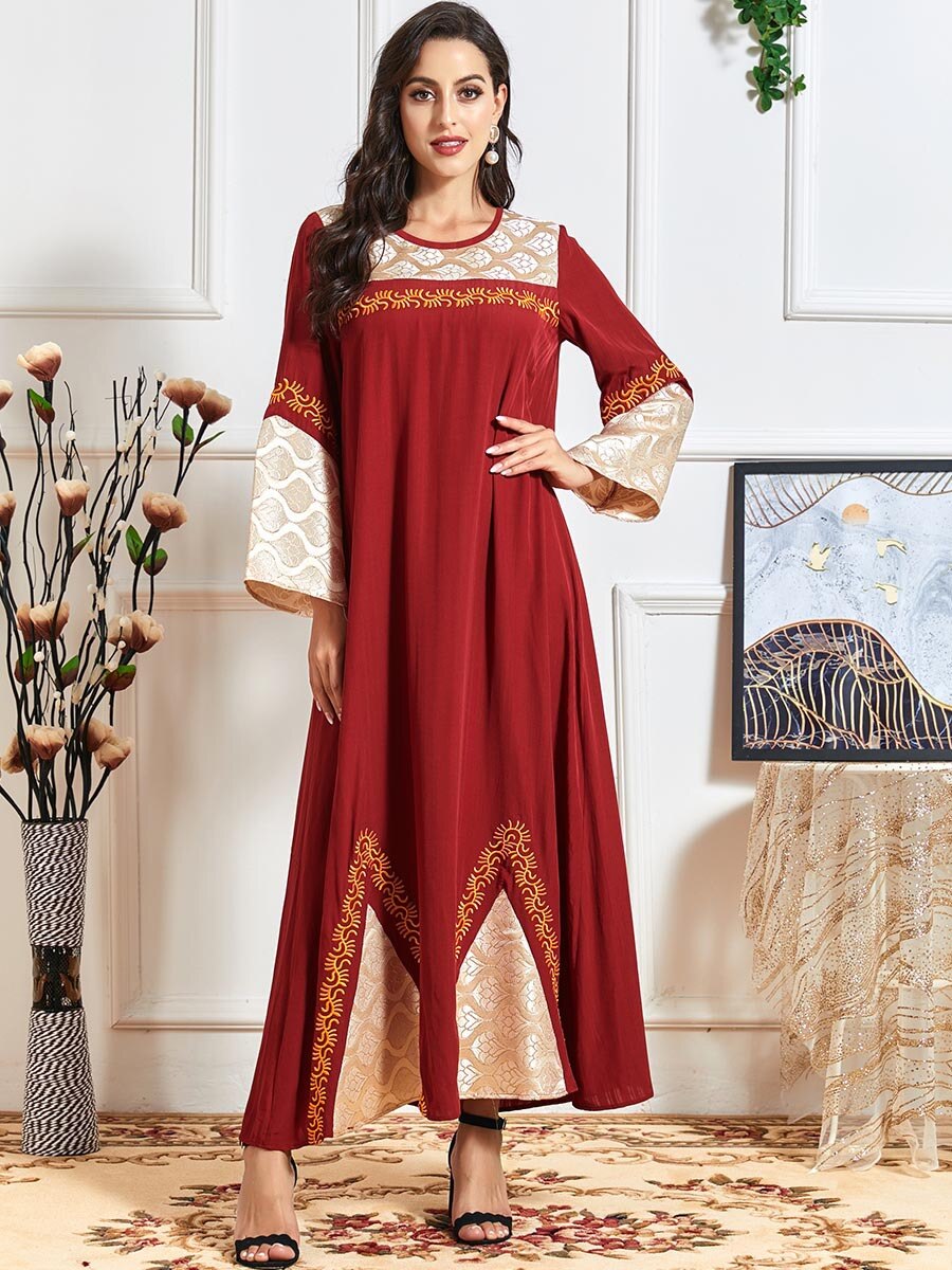 Embroidery Muslim Maxi Dress Summer Bohemian Women... – Grandado