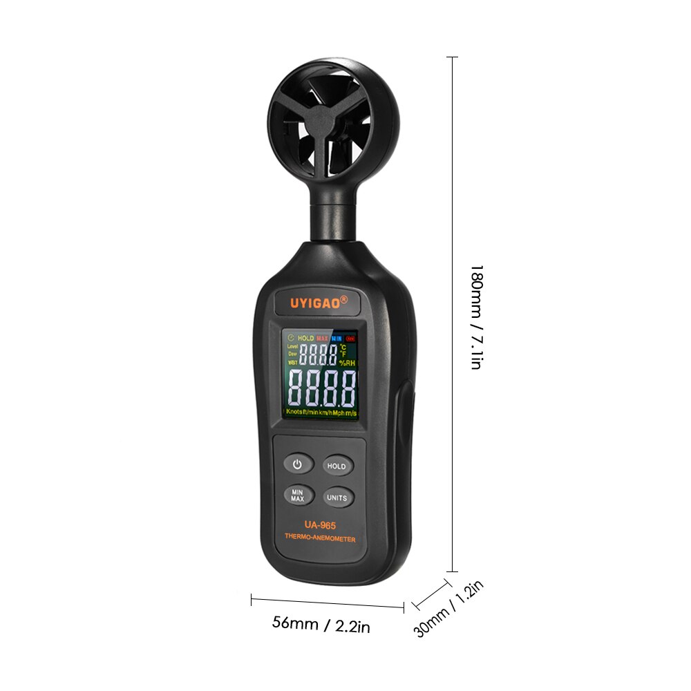 UYIGAO Digital Tachometer Anemometer Thermometer H... – Grandado