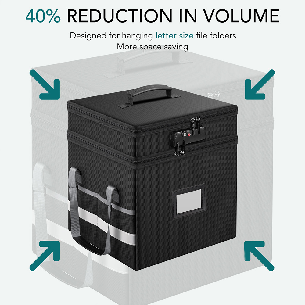 File Box with Lock Multi-Layer Fireproof File Orga... – Grandado