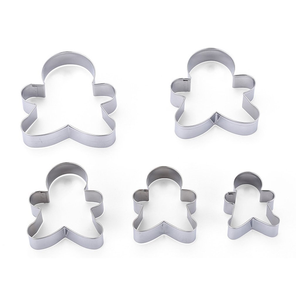 5PCS Stainless Steel Cookie Cutter Gingerbread Man... – Grandado