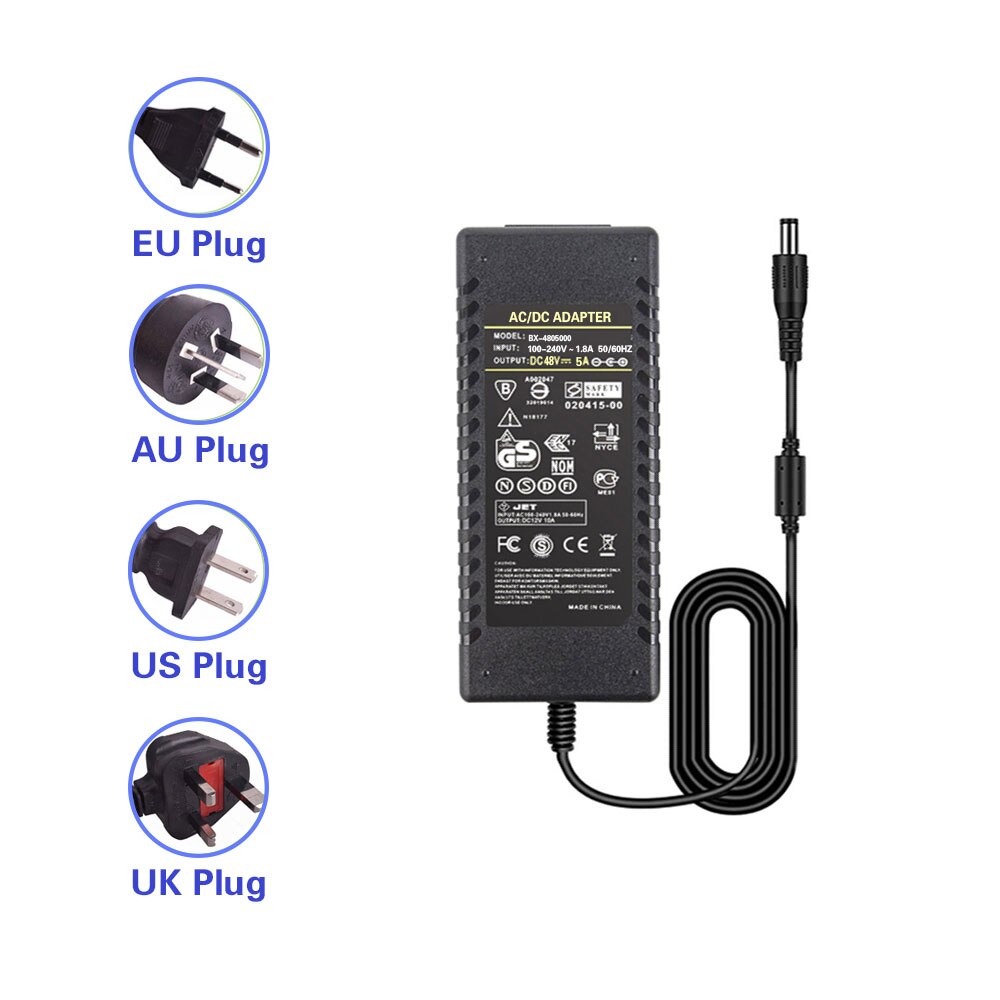 48V 5A Power Supply 240W AC/DC Adapter 48 V Volt P... – Grandado