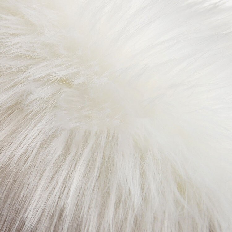 Solid White Pure Purple Fluffy Wool Rug Cloud Shap... – Grandado