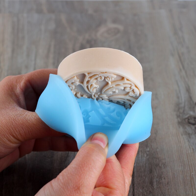 Soap Silicone Mold Round with Classic Patterns Nat... – Grandado