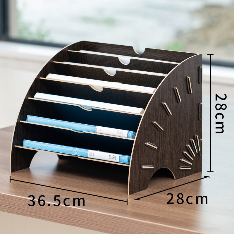 Fan shaped file data shelf office desktop multi la... – Vicedeal