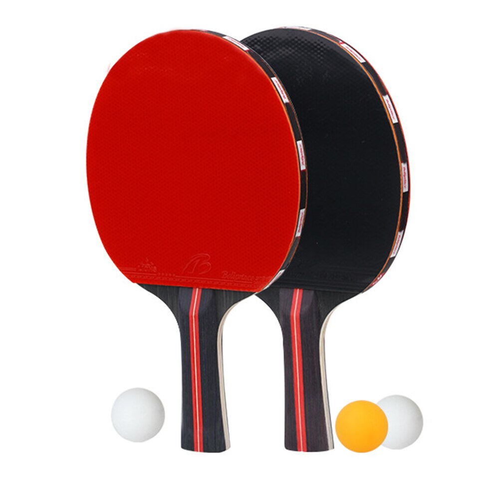 1 pair Table Tennis Racket Black & Red Carbon Fibe... – Grandado