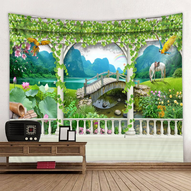 Beautiful tapestry 3d digital printing landscape t... – Vicedeal