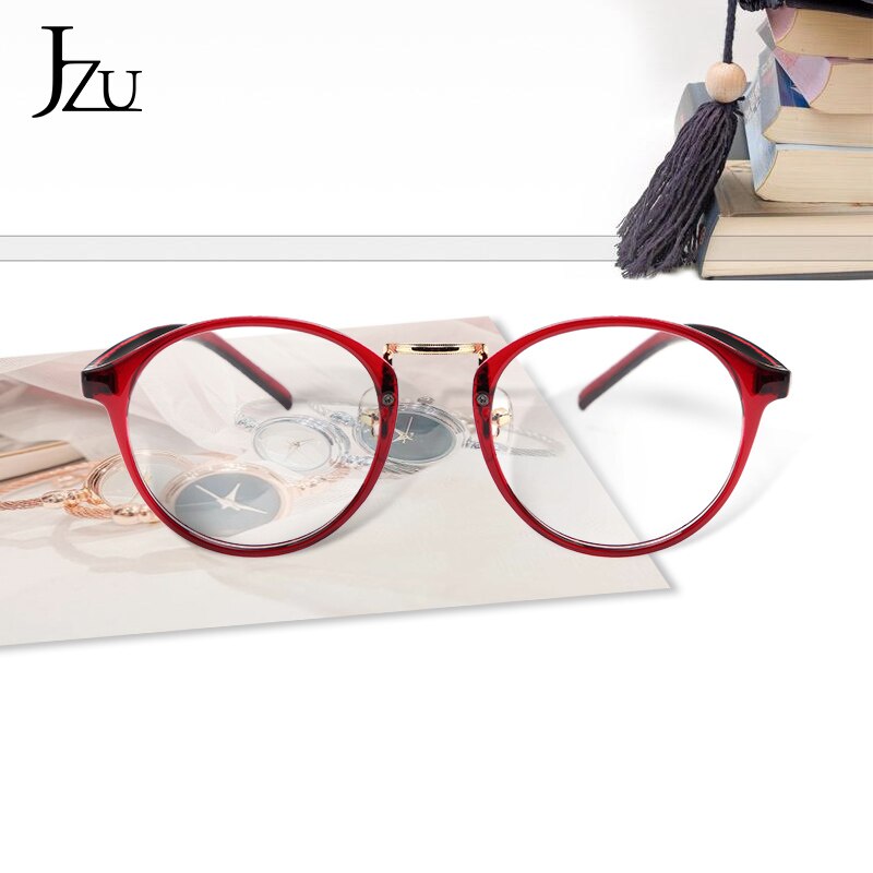 JZU Transparent round glasses clear frame vintage ... – Grandado