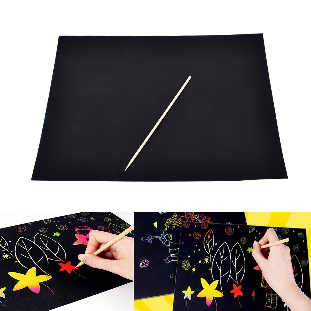 Magic Scratch Art Painting Paper With Drawing Stic... – Vicedeal