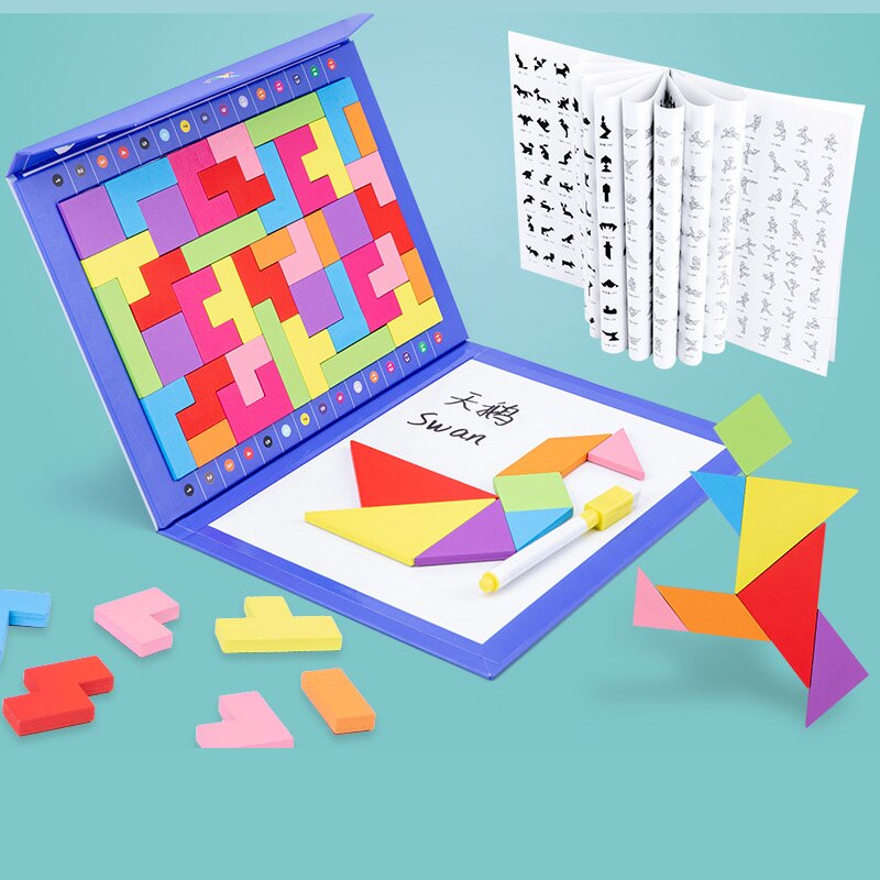 Children's multifunctional magnetic jigsaw puzzle ... – Grandado