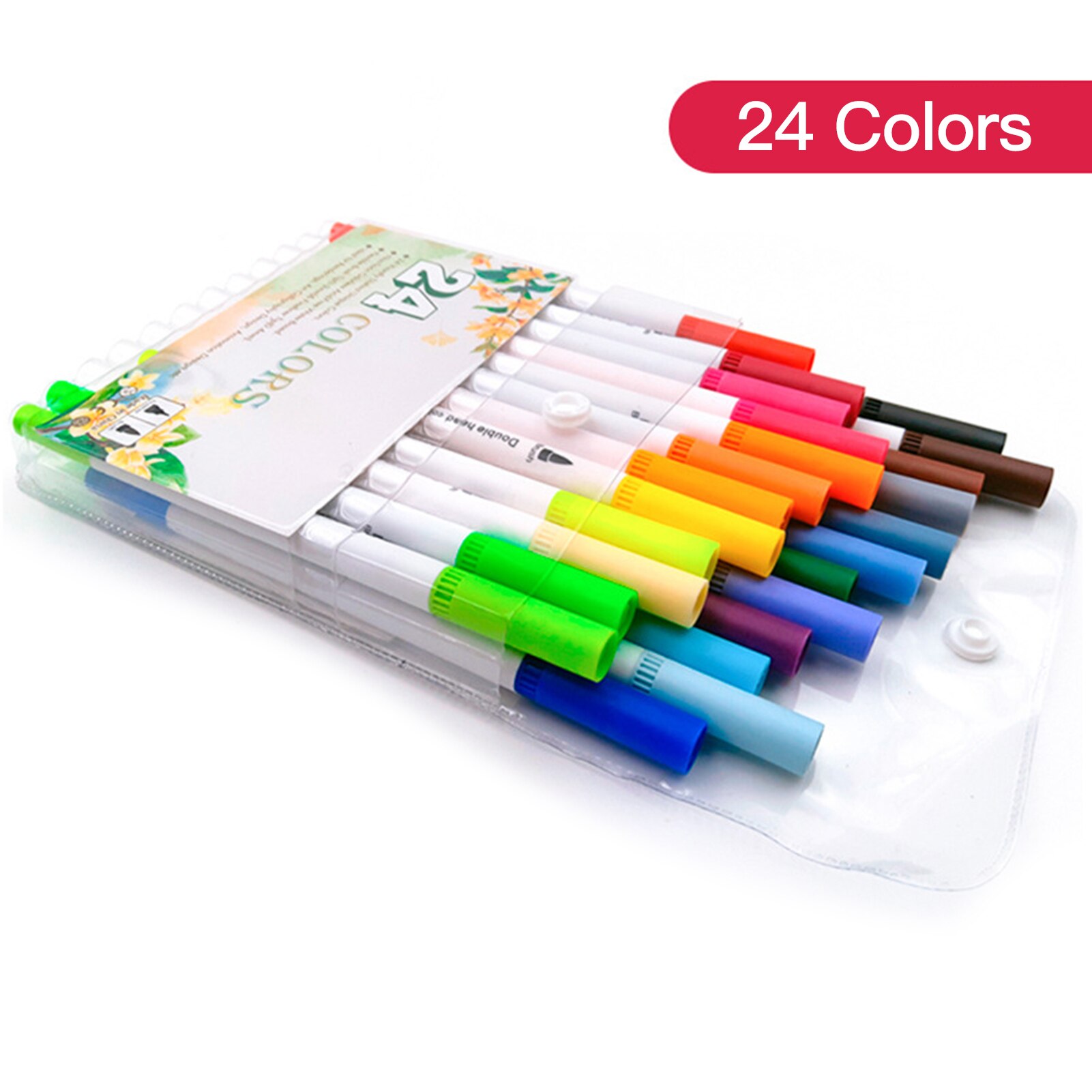 12 Colors Markers Set Double Tipped Colored Pens F... – Grandado