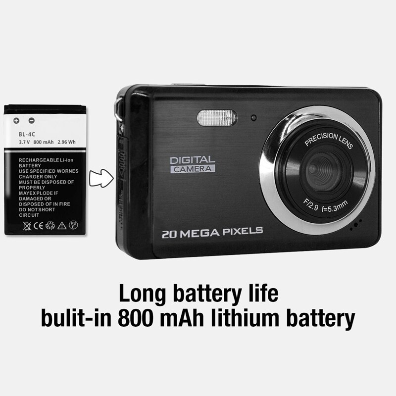 8 Megapixel Inch TFT LCD Rechargeable HD Digital C... – Grandado