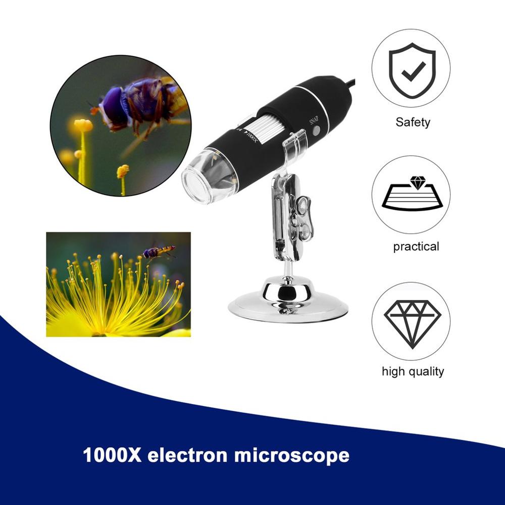Mega Pixels 1000X 8 LED Digital Microscope USB End... – Grandado