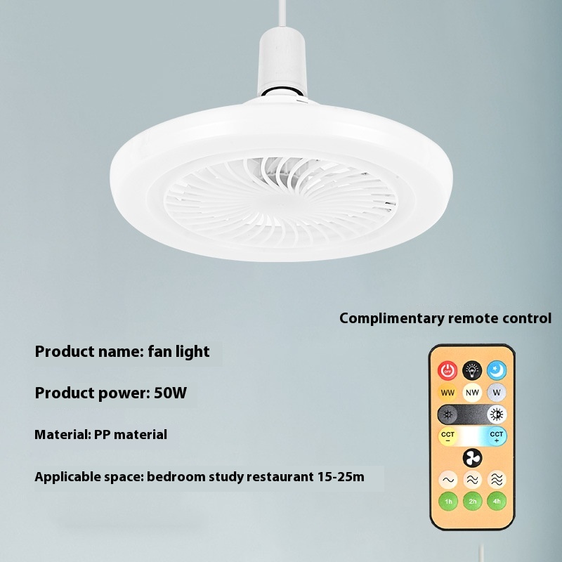 2-in-1 Three-speed ceiling fan with light and Remo... – Grandado