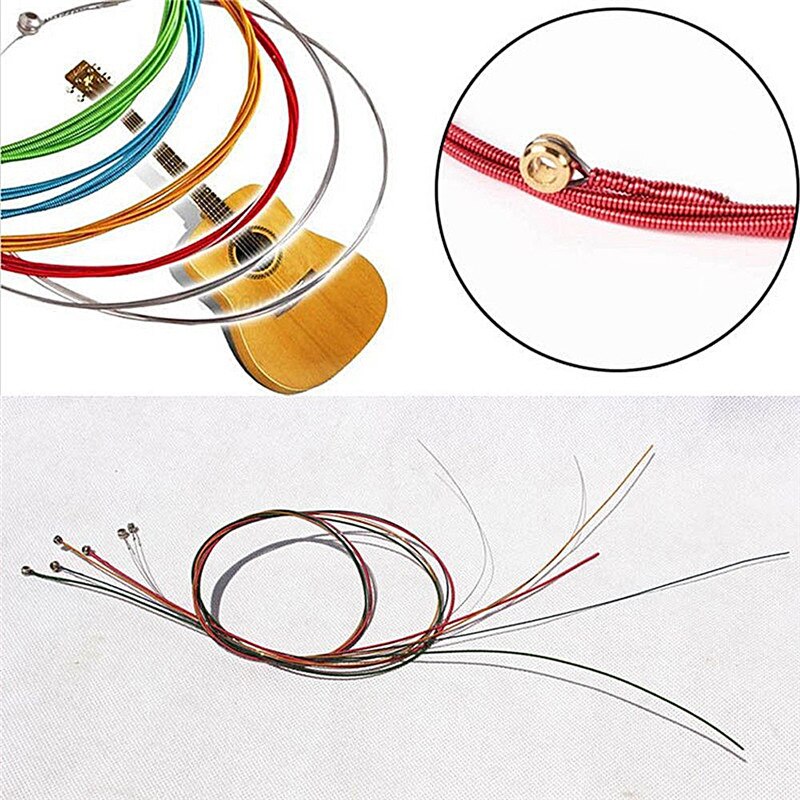 6pieces/Set Rainbow Colorful Guitar Strings E-A Fo... – Grandado