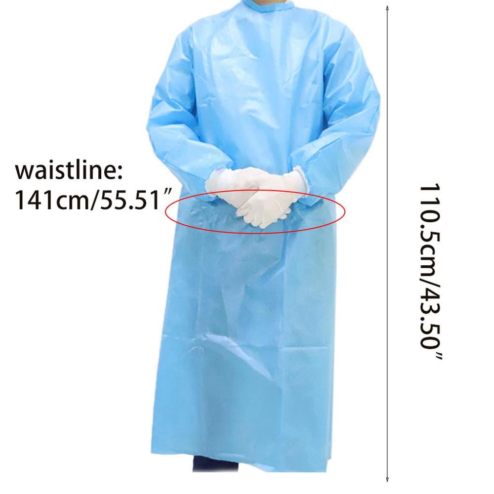 10 Pack Blue Disposable Isolation Gown Protective ... – Vicedeal