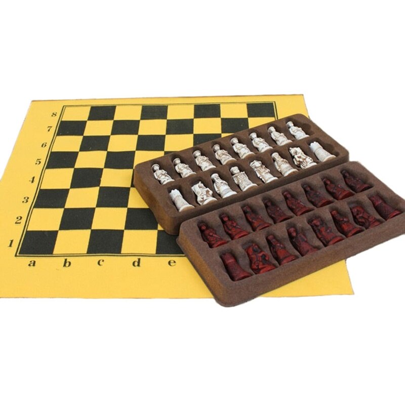 Antique Chess Small Leather Entertainment Toys Che... – Grandado