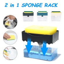 Zeepdispenser Met Spons Houder Zeep Pomp Spons Cad... – Grandado