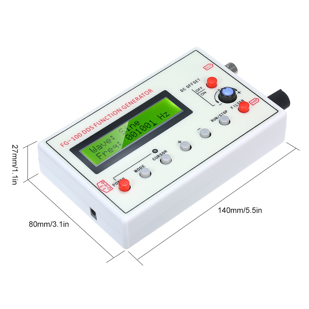 1HZ-500KHZ FG-100 DDS Functional Signal Generator ... – Grandado