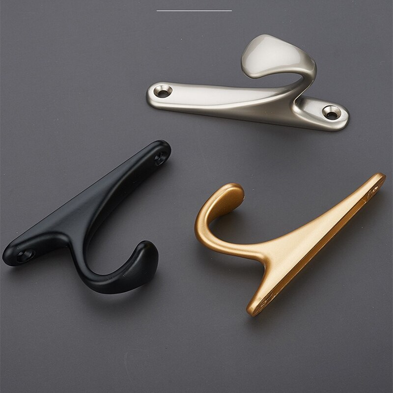 Golden hook single hook simple black wall coat hoo... – Grandado
