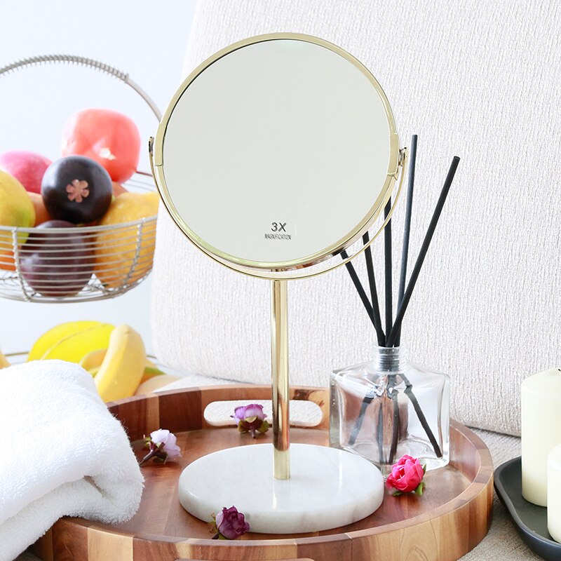 A1 Marble tabletop mirror double-sided vanity mirr... – Vicedeal