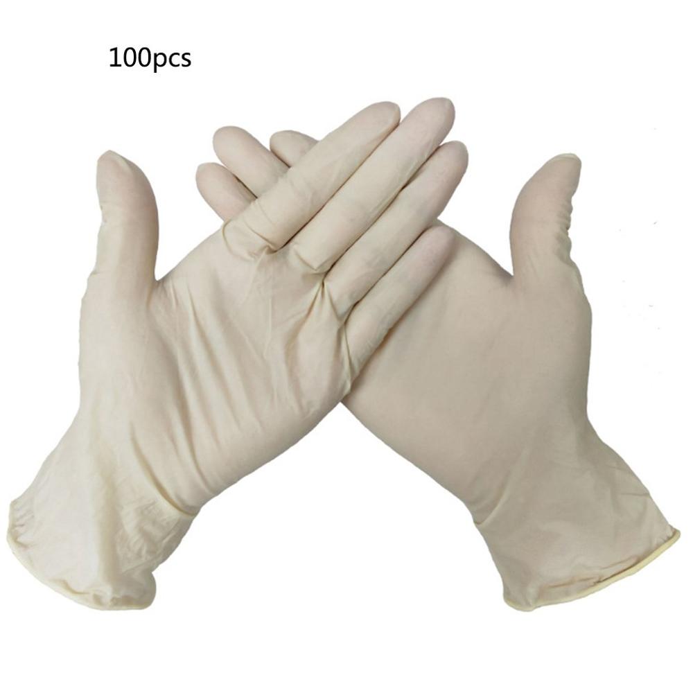 100 Pieces Disposable Transparent Latex Gloves Gen... – Grandado