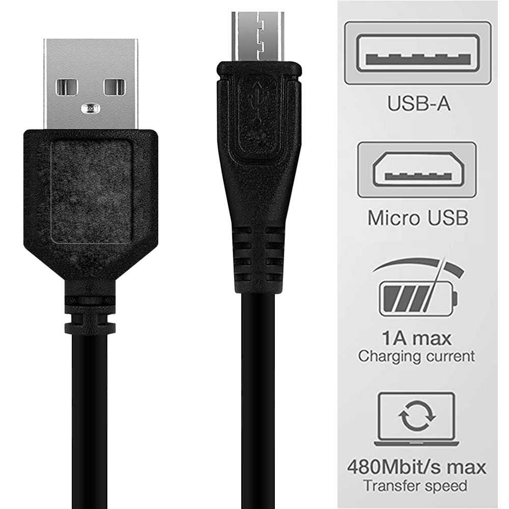 Usb Type A Naar Micro Usb B 5 Pin Kabel Zwart 480 ... – Grandado